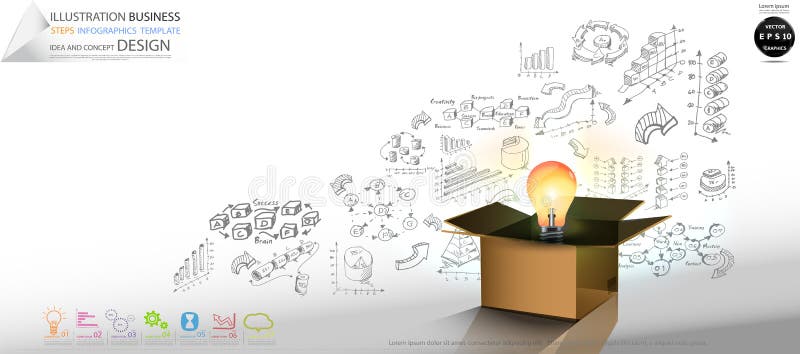 Cardboard Boxes - Illustration Modern Business Design Idea and Concept ...