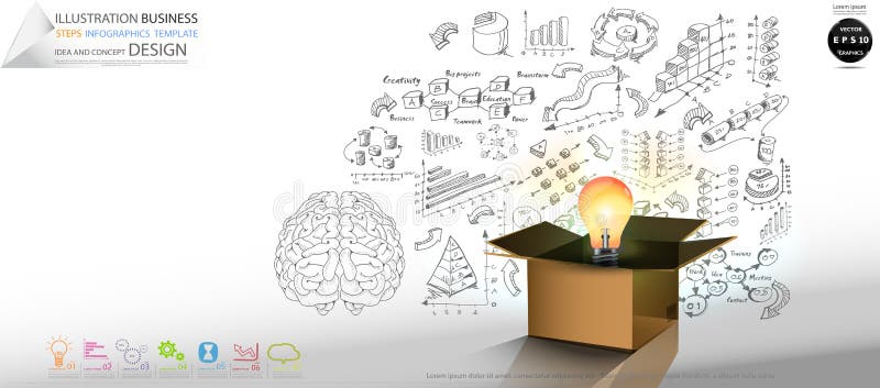 Cardboard Boxes - Illustration Modern Business Design Idea and Concept ...