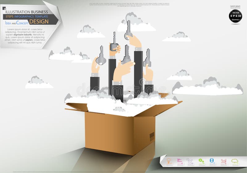 Cardboard Boxes - Illustration Modern Business Design Idea and Concept ...