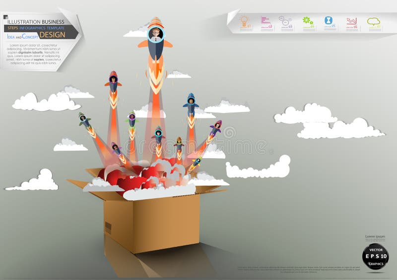 Cardboard Boxes - Illustration Modern Business Design Idea and Concept ...