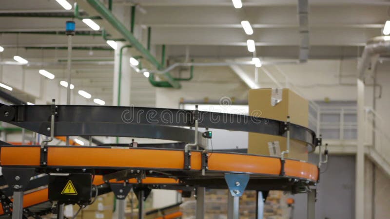 Sorting Parcels at Conveyor Inside Warehouse Stock Footage - Video of ...