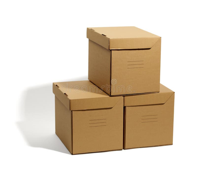Closed shipping boxes stock image. Image of sealed, mail - 6442321