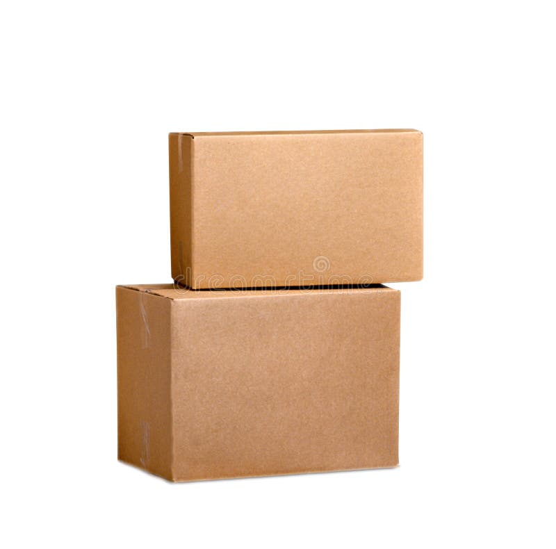Cardboard boxes isolated stock photo. Image of balance - 124464884