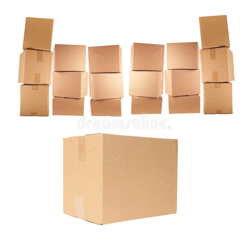 Closed Shipping Cardboard Box Stock Image - Image of moving, gift: 62434585