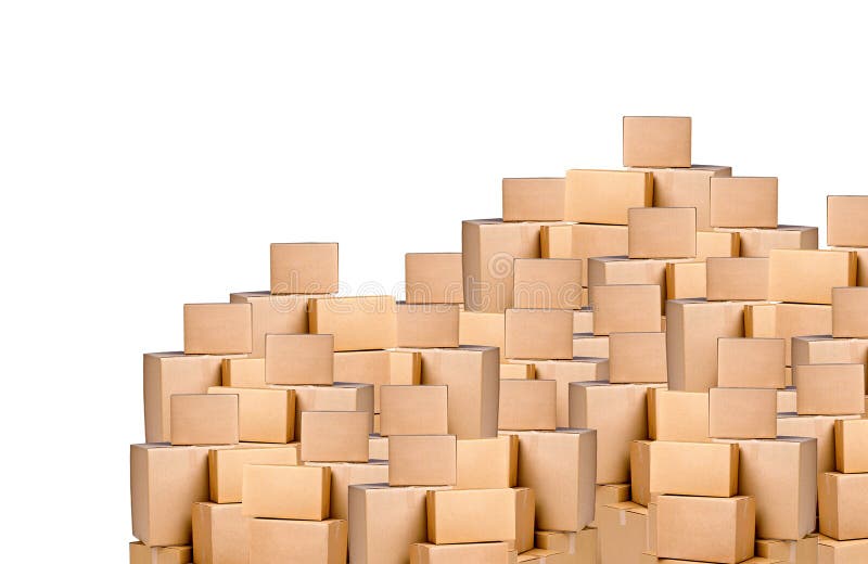 Stack of Big Cardboard Boxes Stock Image - Image of arranged, large ...