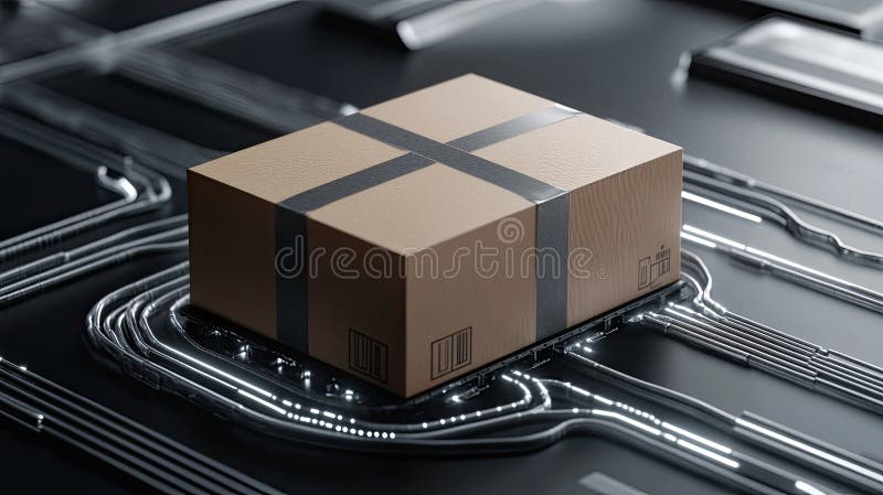 Cardboard Boxes Move Rapidly on Conveyors, Enhanced by Digital Data ...