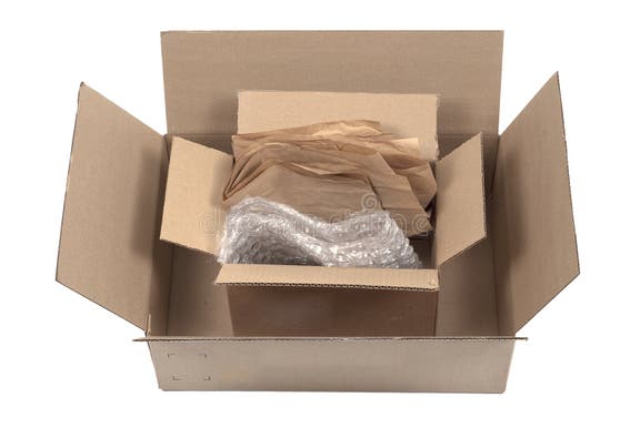 Cardboard Boxes and Packaging Stock Image - Image of wrap, white: 8513749