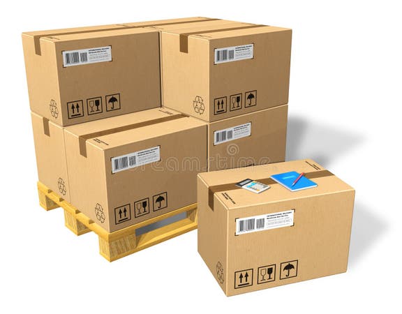 Boxes Stacked Pallet Stock Illustrations – 2,372 Boxes Stacked Pallet ...