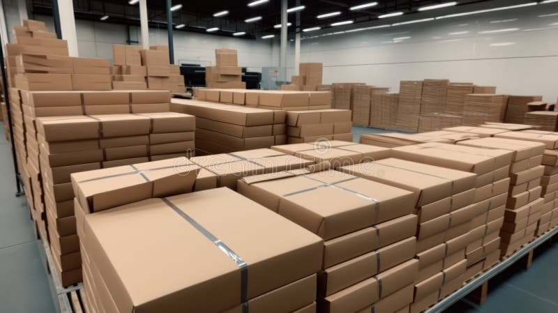 Cardboard Boxes with Parcels from Online Stores at the Post Office ...