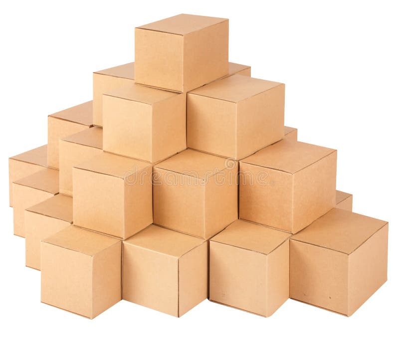 Stack of boxes stock illustration. Illustration of render - 6076169