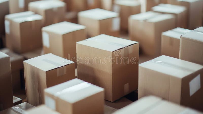 Cardboard Boxes Ready for Shipping Stock Photo - Image of brown ...