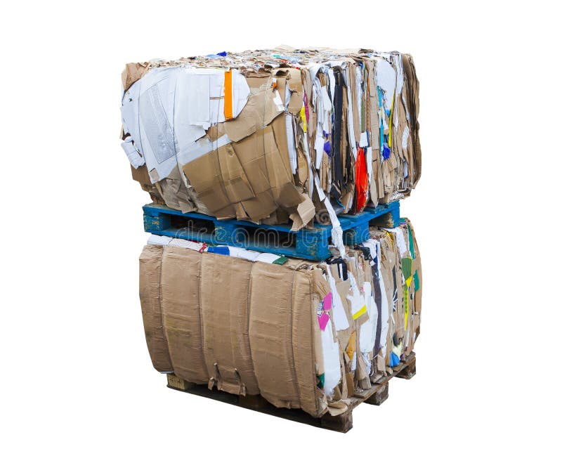 Cardboard Boxes for Recycle or Garbage on White. Stock Image - Image of ...
