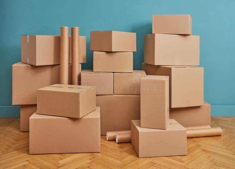 Cardboard boxes chart stock photo. Image of brown, blank - 210762580