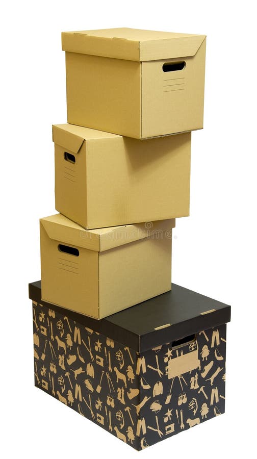 Cardboard boxes stack stock photo. Image of empty, group - 12089836