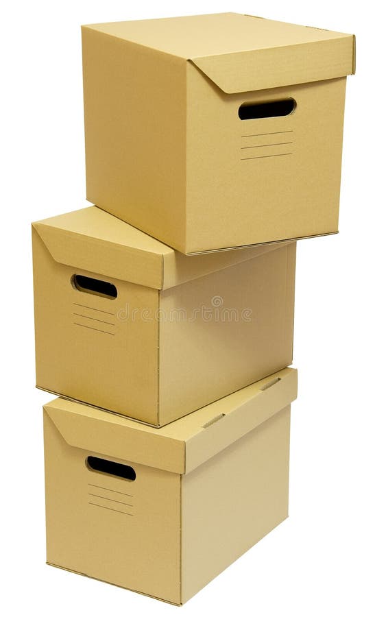 Cardboard boxes stack stock photo. Image of container - 12089842