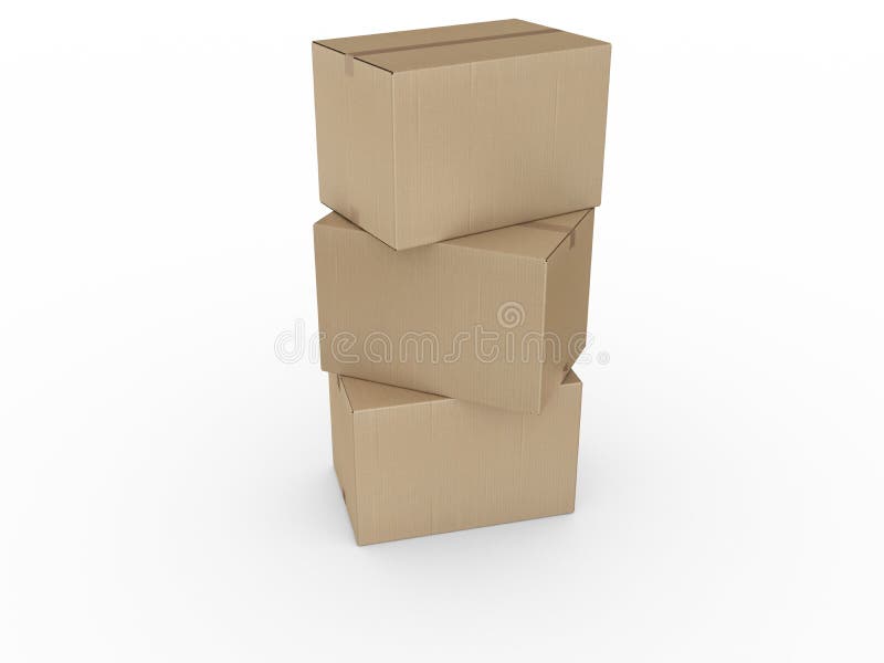 Stack of Shipping Carton Boxes Stock Vector - Illustration of copy ...