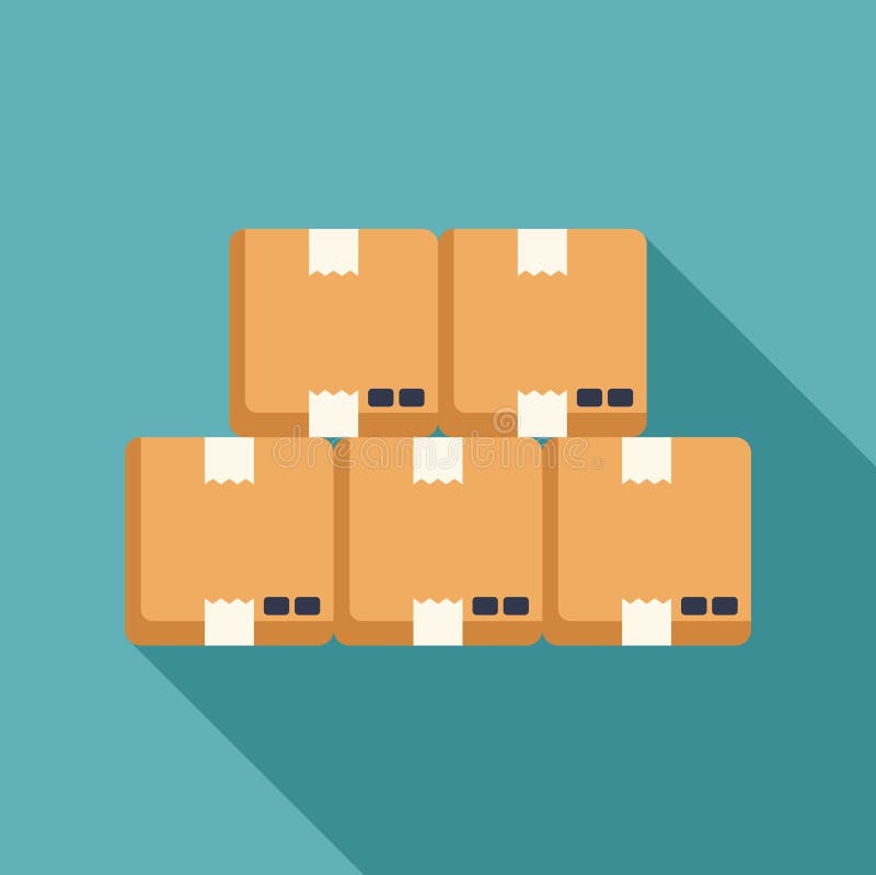 Cardboard Boxes Stacked and Ready for Shipping and Handling Stock ...