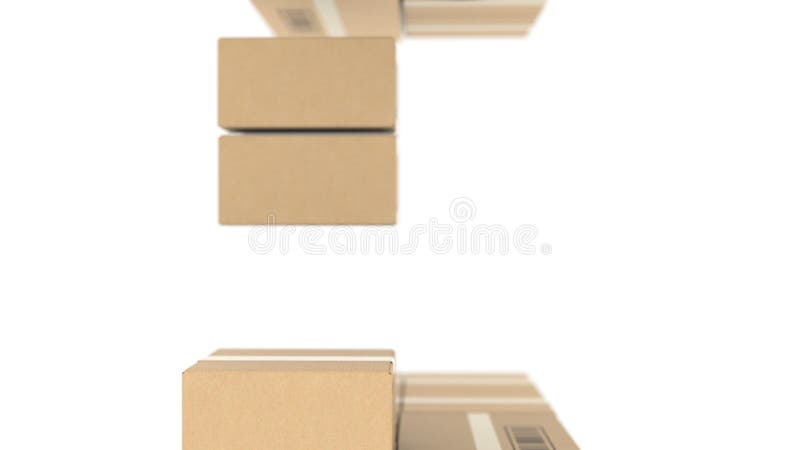 Cardboard Boxes Palletizing, Looping Motion Background Stock Video ...