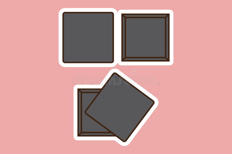 Cardboard Boxes Top View Sticker Vector Illustration. Business and ...