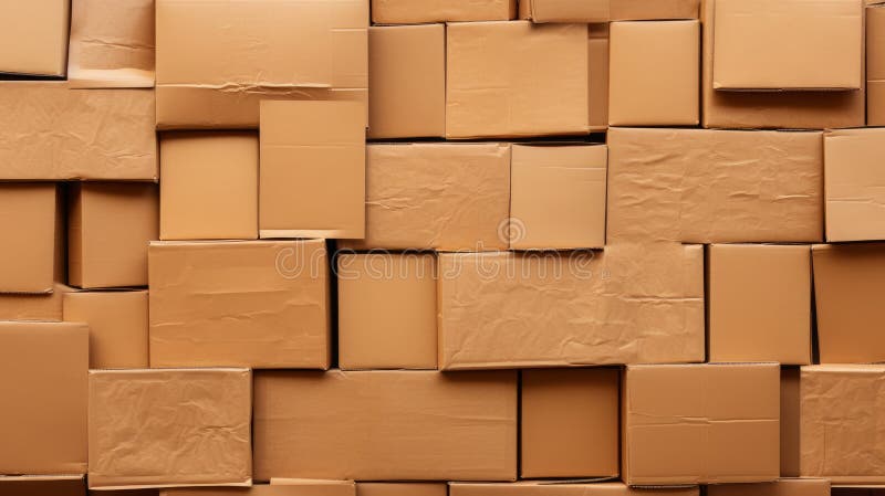 Cardboard Boxes Wallpaper stock illustration. Illustration of ...