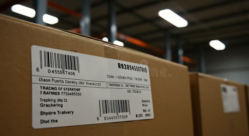 Cardboard Boxes in Warehouse for Shipping and Storage with Labels Stock ...