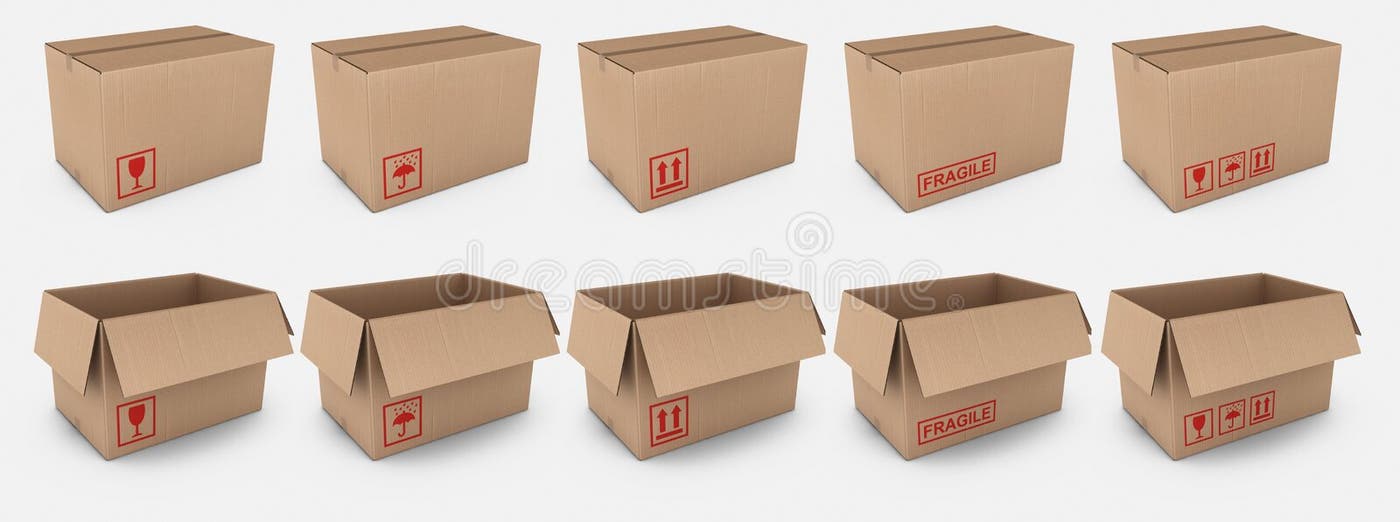 Cardboard Boxes Warning Labels Stock Illustrations – 28 Cardboard Boxes ...