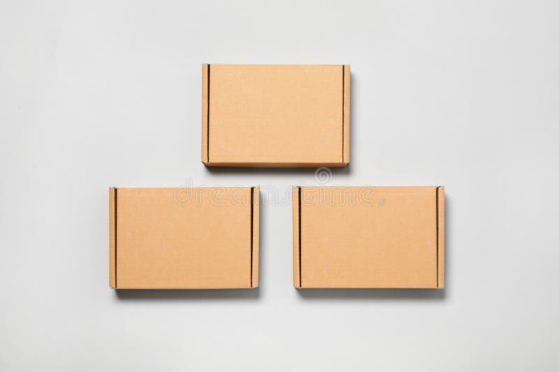 Packaging of Goods. Close-up of a Woman Packing a Cardboard Box in a ...