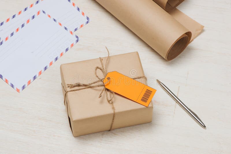 Cardboard Boxes on Work Place in Post Office Stock Photo - Image of ...