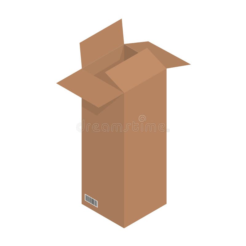 Cardboard Brown Box, Crate Box 3d, Isometric Box Stock Vector ...
