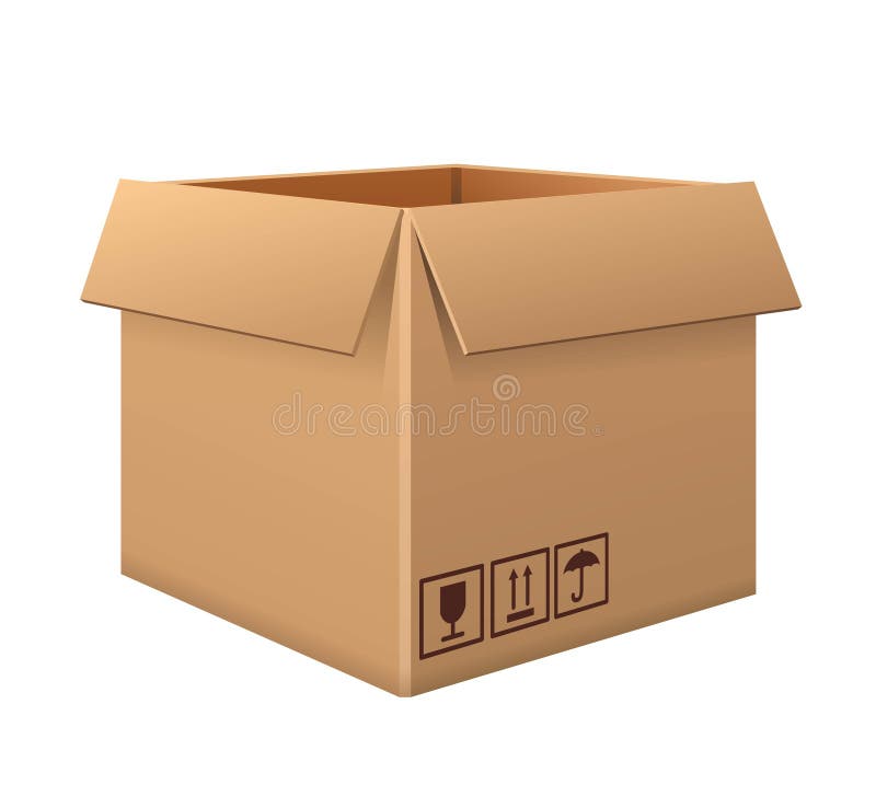 Cardboard brown box stock illustration. Illustration of delivery ...