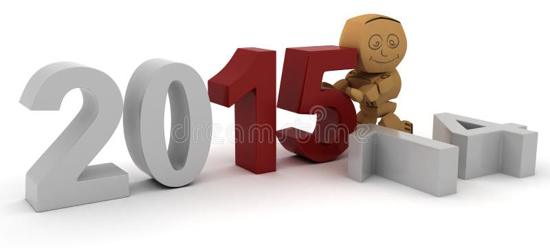 Cardboard Box Figure Waving Hello Stock Illustration - Illustration of ...