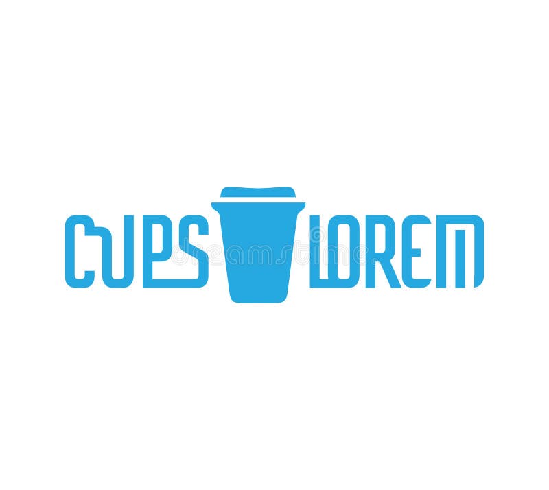 Cardboard Coffe Cup Logo stock illustration. Illustration of fresh ...