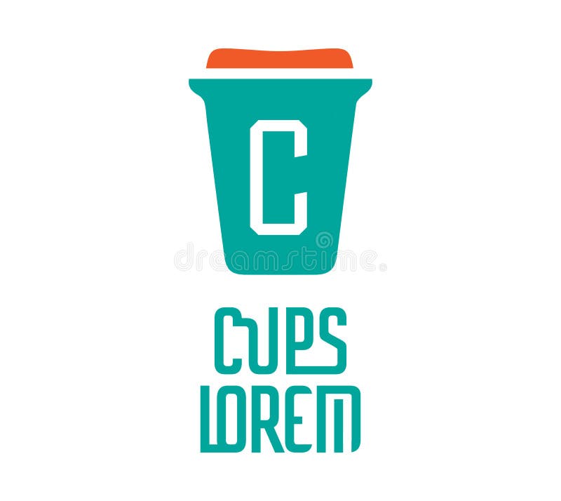 Cardboard Coffe Cup Logo stock illustration. Illustration of caffeine ...
