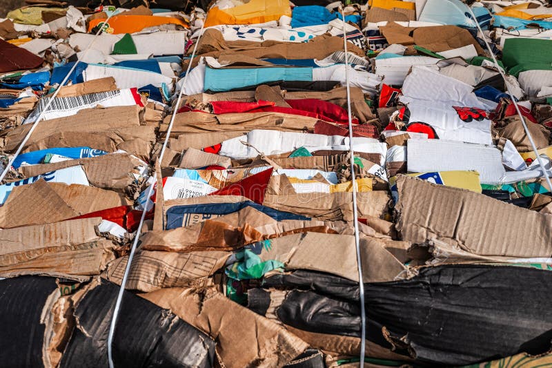 Cardboard Compressed and Ready To Reuse Stock Photo - Image of paper ...