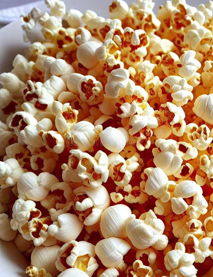 Popcorn Closeup. Generative Ai Stock Image - Image of treat, white ...