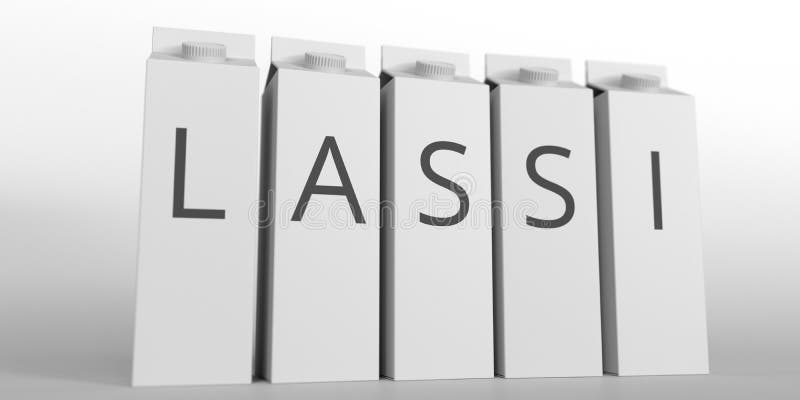 Paper Boxes with LASSI Text. 3D Rendering Stock Illustration ...