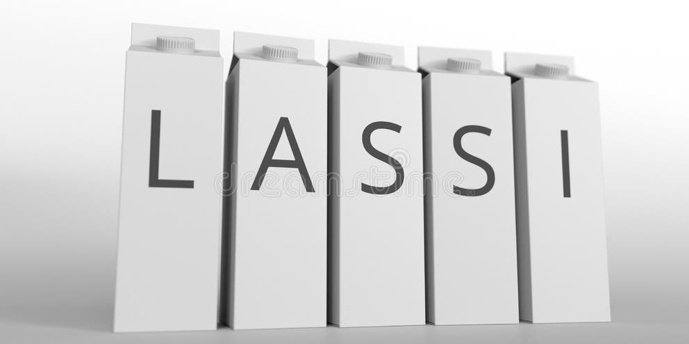 Paper Boxes with LASSI Text. 3D Rendering Stock Illustration ...