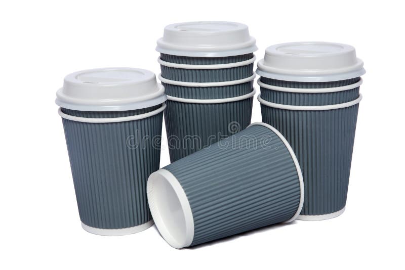 Cardboard Cups for Hot and Cold Drinks Stock Photo - Image of ardboard ...