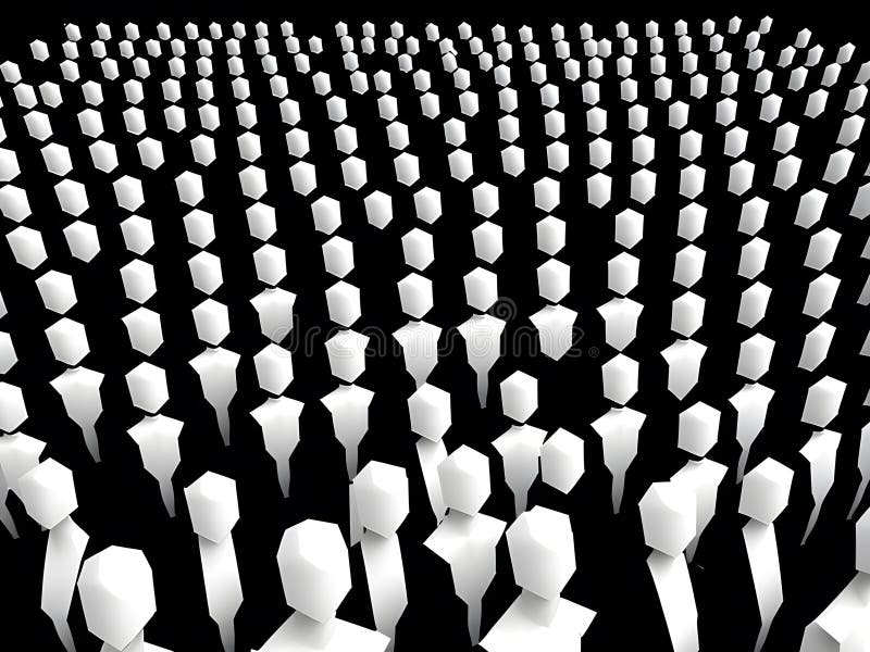 Cardboard Cutout Style People in a Crowd Illustration Clip Art Seq 10 ...