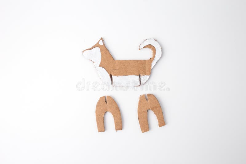 Cardboard Cutouts, Side Profile of a Dog with a Curled Tail, Two Bottom ...