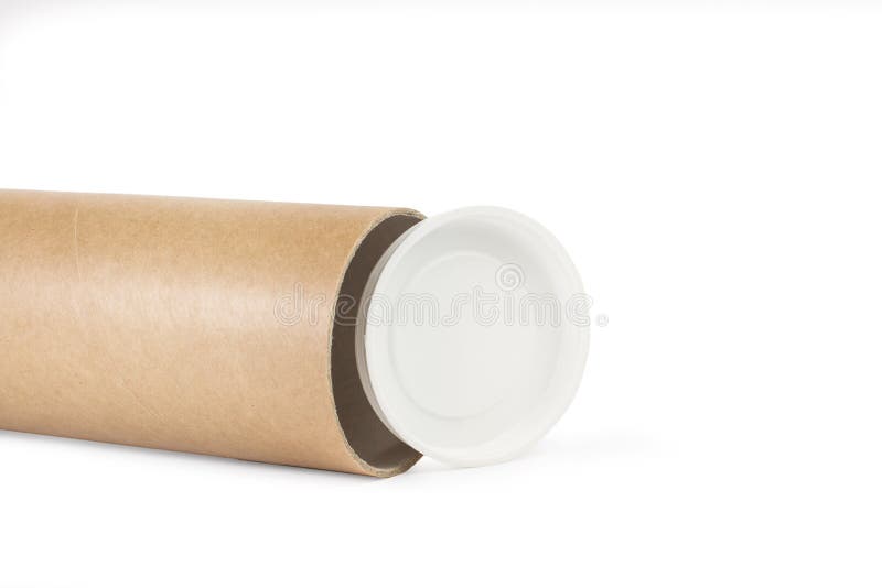 Cardboard Cylinder Container for Storage Artworks Stock Image - Image ...