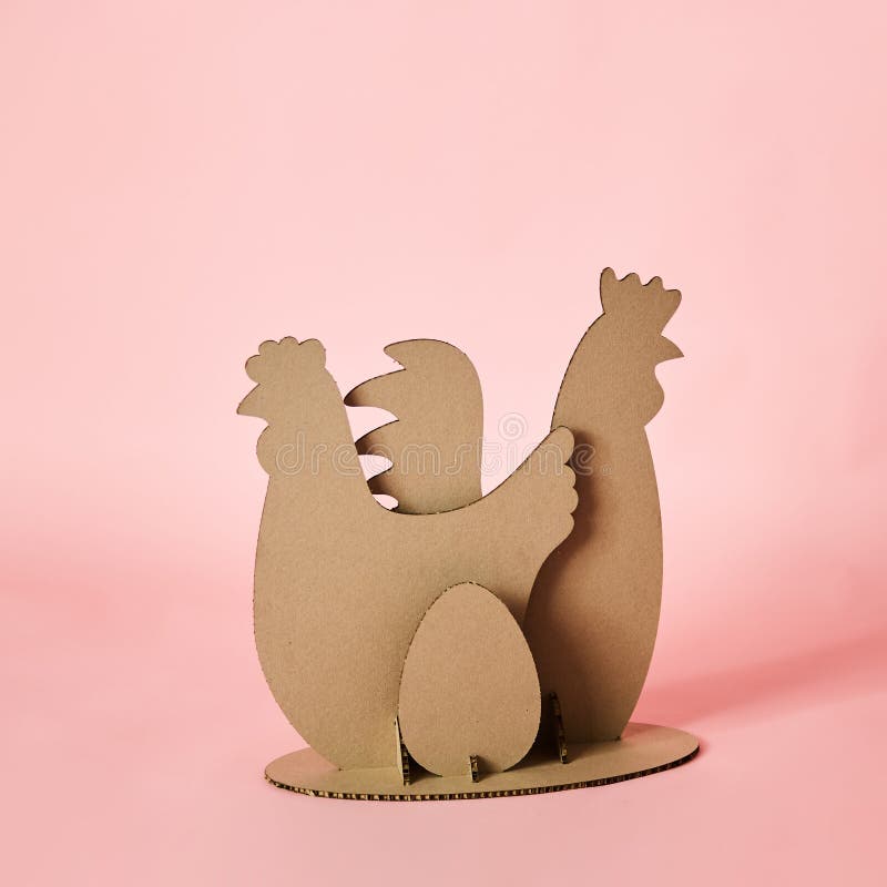The Cardboard Easter Background. Cardboard Easter Decoration. Stock ...