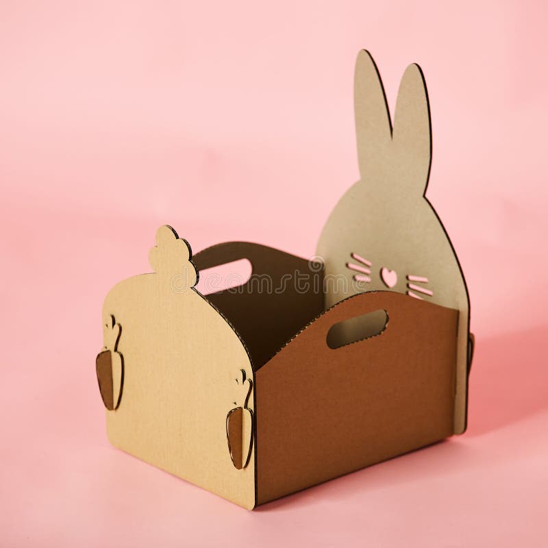 The Cardboard Easter Background. Cardboard Easter Decoration. Stock ...