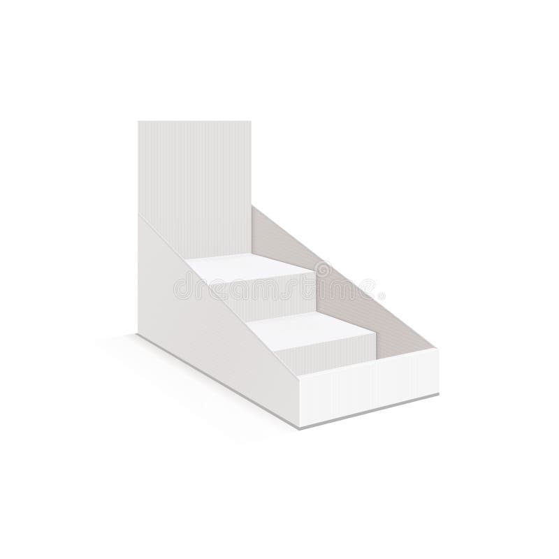 Cardboard Rack for Supermarket. Illustration Isolated on White ...