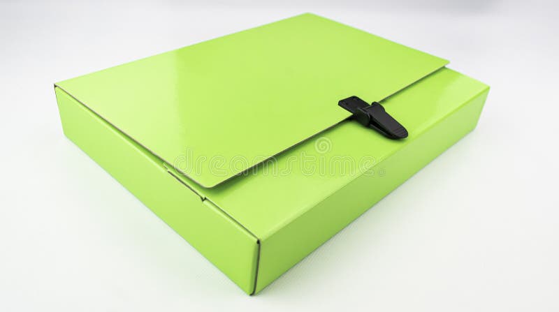 Cardboard Folder with Fluorescent Green Plastic Lock for Transporting ...