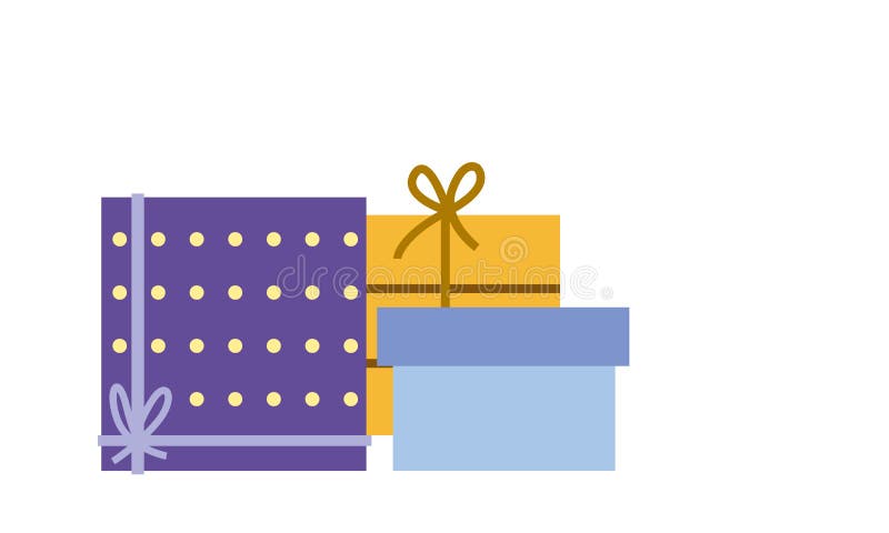 Cardboard Gift. Elements of Gift Presents Vector Display Stock Vector ...