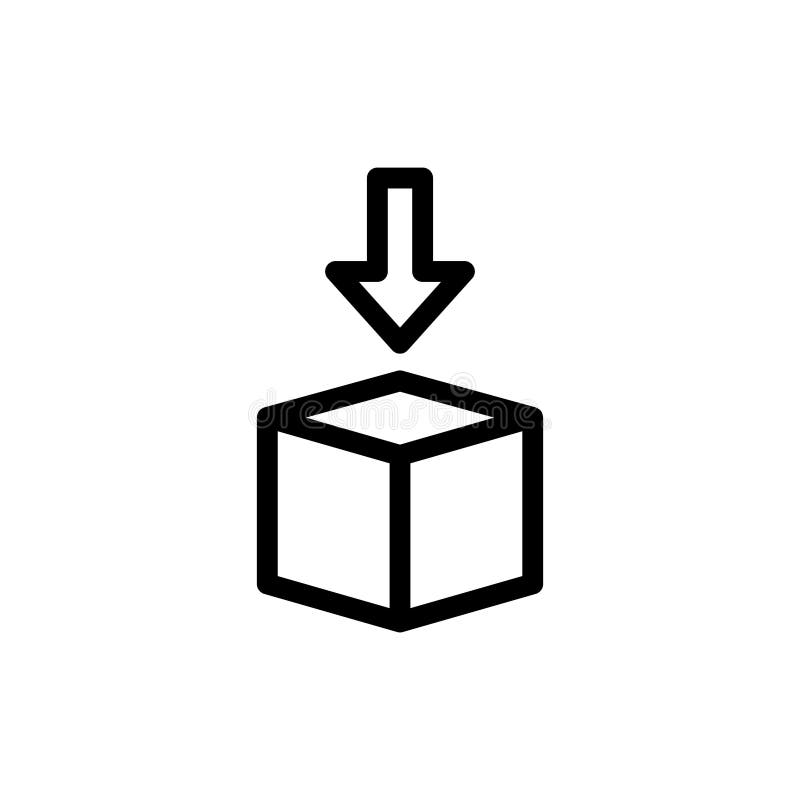 Cardboard Icon Isolated on Black. Cardboard Symbol Suitable for Graphic ...