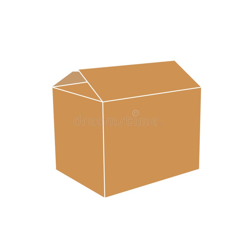 Cardboard icon stock vector. Illustration of courier - 291125687