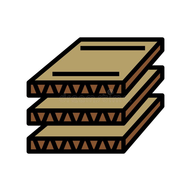 Cardboard Layers Color Icon Vector Illustration Stock Vector ...