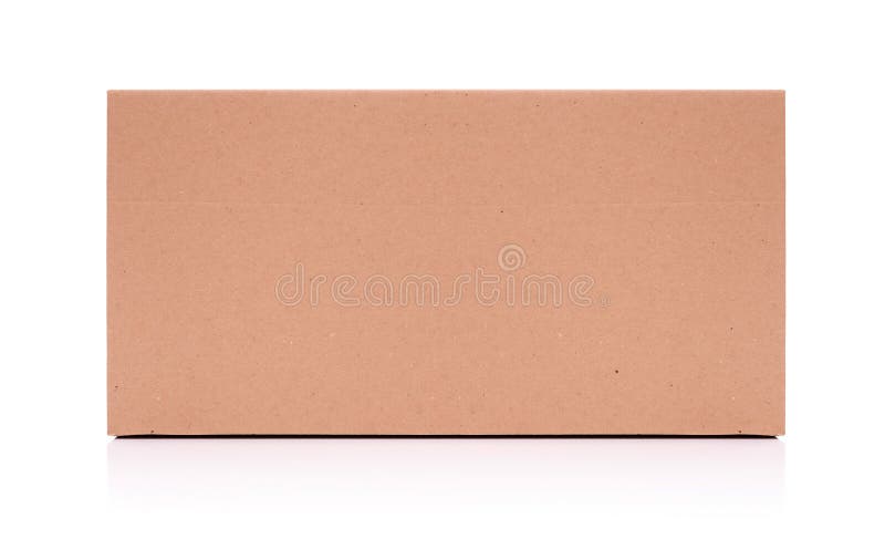 Cardboard Mail Box Isolated on a White Background. Stock Image - Image ...